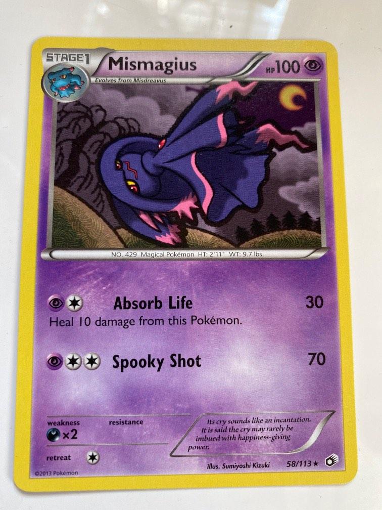 Pokemon Mismagius 58/113 card, 興趣及遊戲, 玩具 & 遊戲類 - Carousell