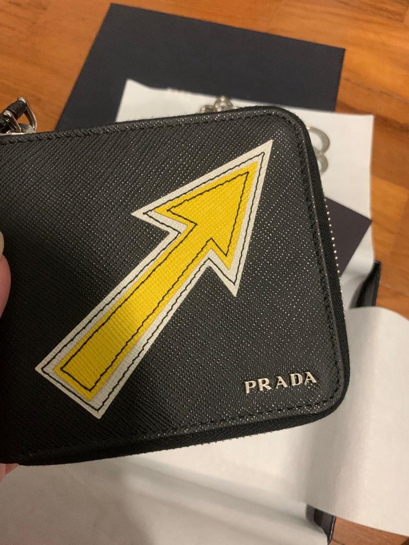 Prada Arrow Wallet with Chain, Luxury, Bags & Wallets on Carousell