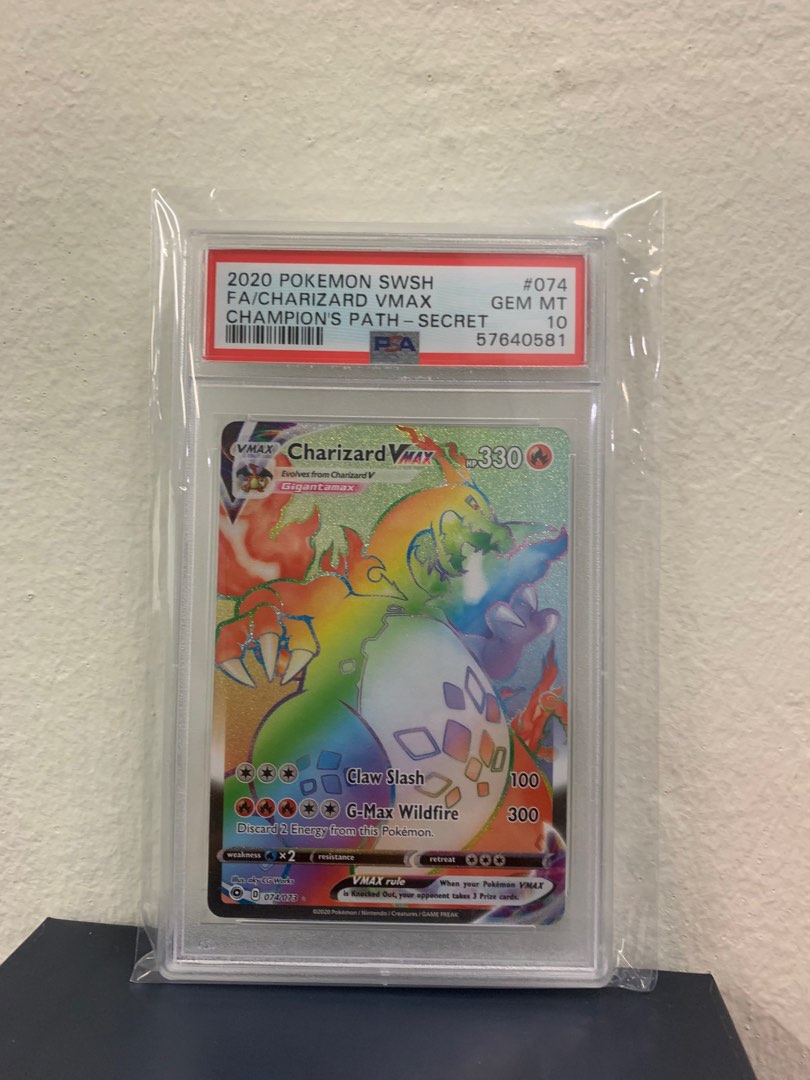 PSA 10 Pokemon Charizard VMAX Rainbow Rare Champion’s Path, Hobbies & Toys, Toys & Games on ...