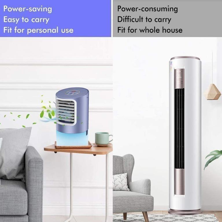 QUARED Personal Air Cooler, 3 in 1 Portable Air Conditioner, Mini ...