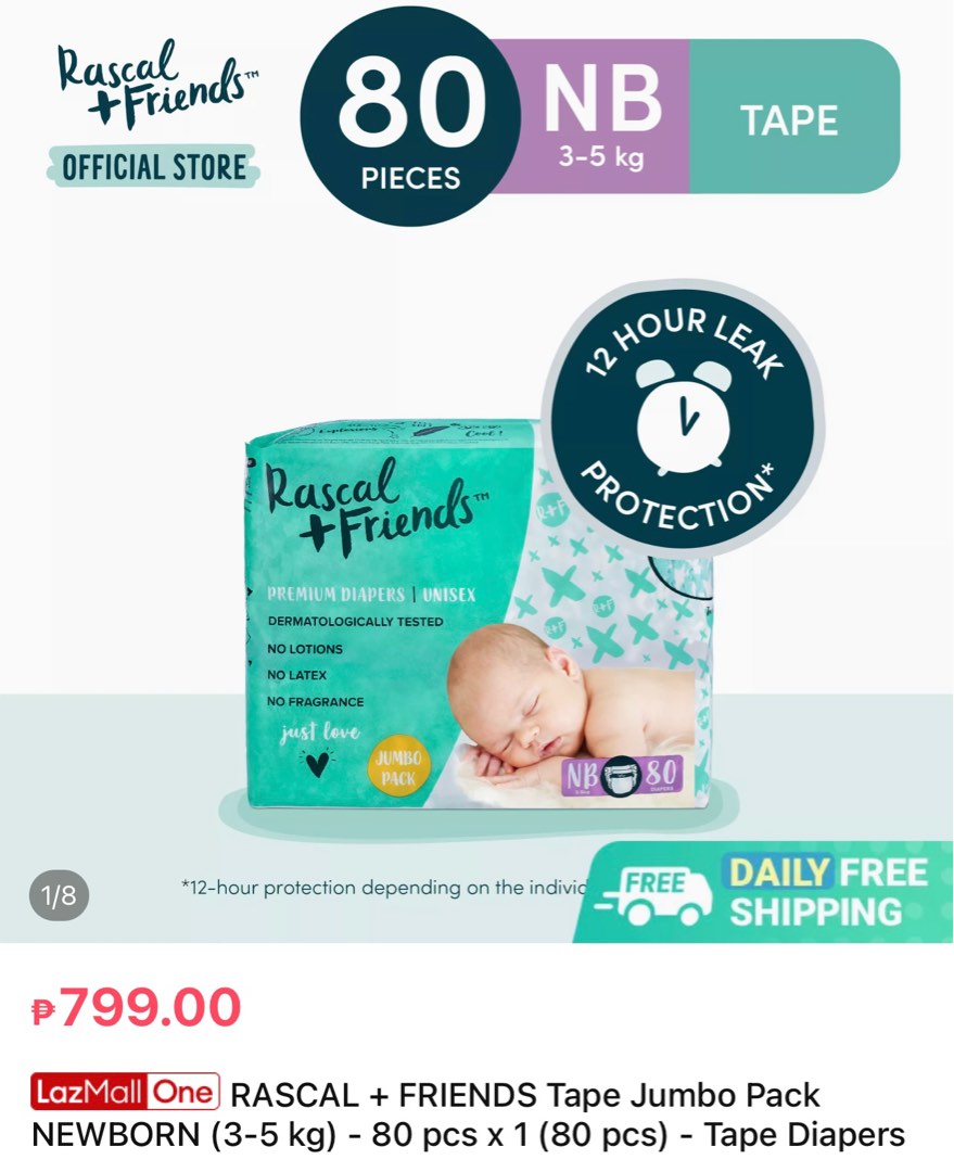 Rascal+Friends (newborn size), Babies & Kids, Bathing & Changing ...