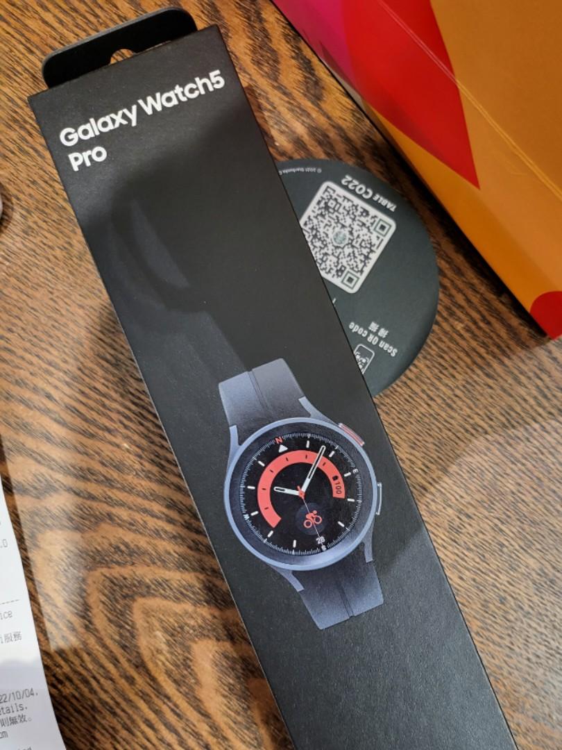 Samsung 三星 Galaxy Watch 5 Pro 45mm (LTE) SM-R925 黑色, 手提電話, 智能穿戴裝置及智能手錶 ...