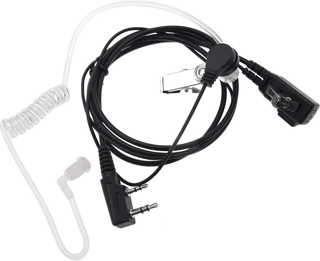 Security Earpiece Headset 2 Pin Two Way Radio Surveillance Covert Air ...