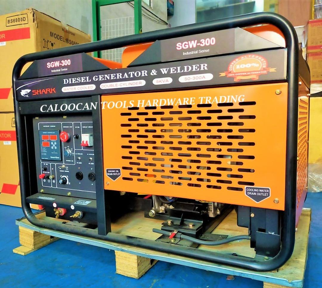 SHARK ITALY 4.5kva 300A Open Type Water Cooled Diesel Welding Generator ...