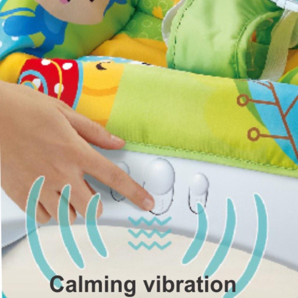 Shears Baby Rocker Musical Portable Rocker Green Animal Paradise Music ...