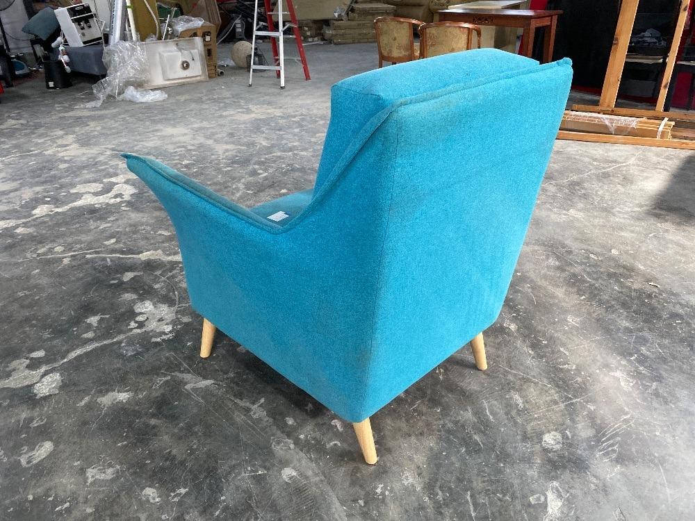 Single Seater Fabric Armchair Light Blue Colour / Kerusi Berlengan ...