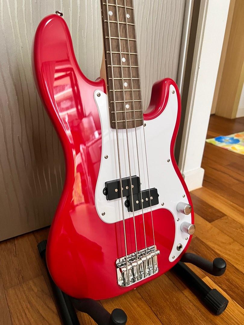SQUIER by Fender Mini Precision Bass Guitar dakota red, Hobbies & Toys ...