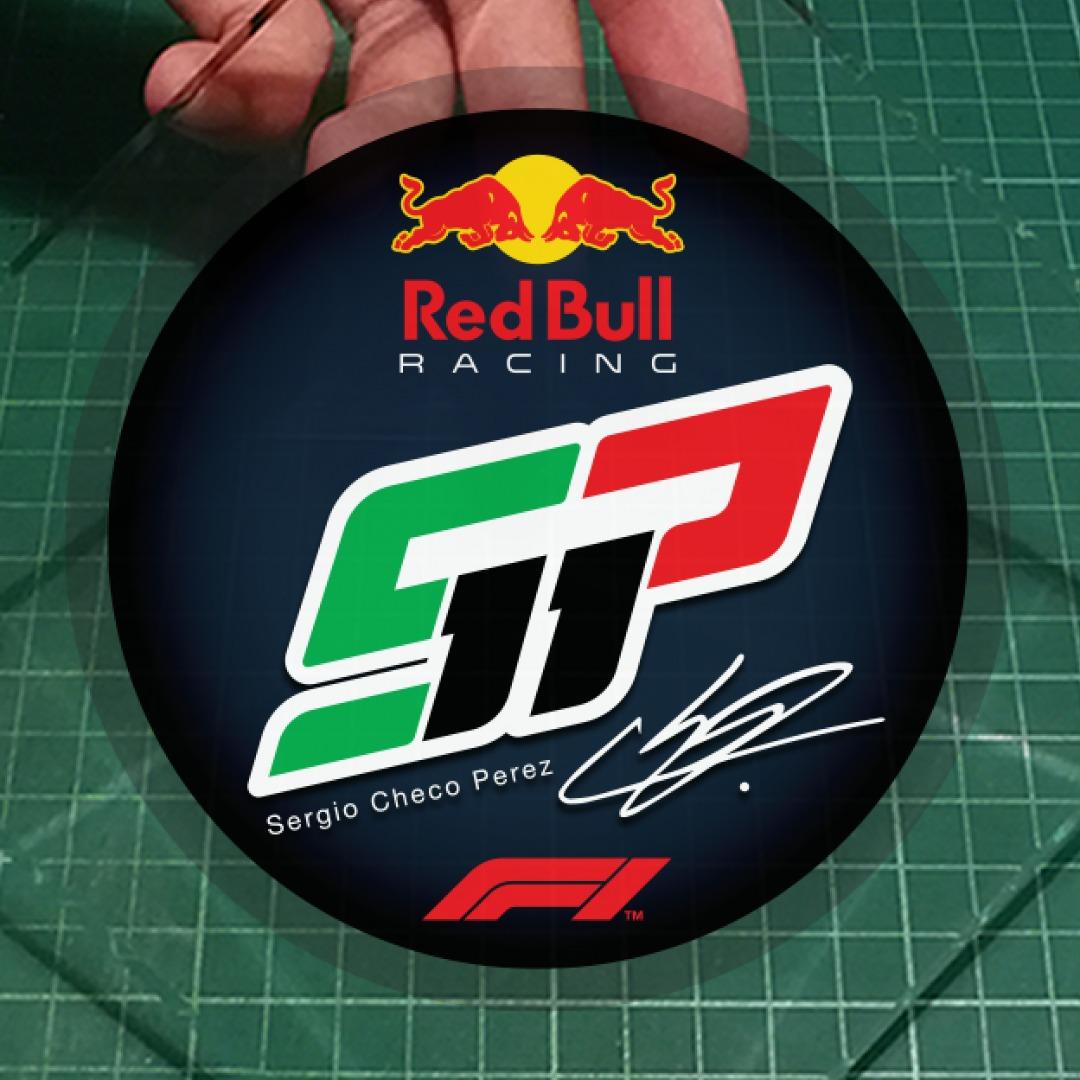 Static Cling Car Decals : Red Bull F1 Racing driver Sergio Checo Perez ...