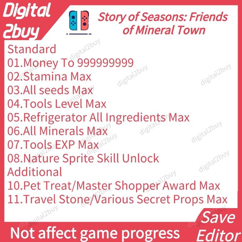Story of Seasons Friends of Mineral Town Save Editor SOSFOMT Save ...