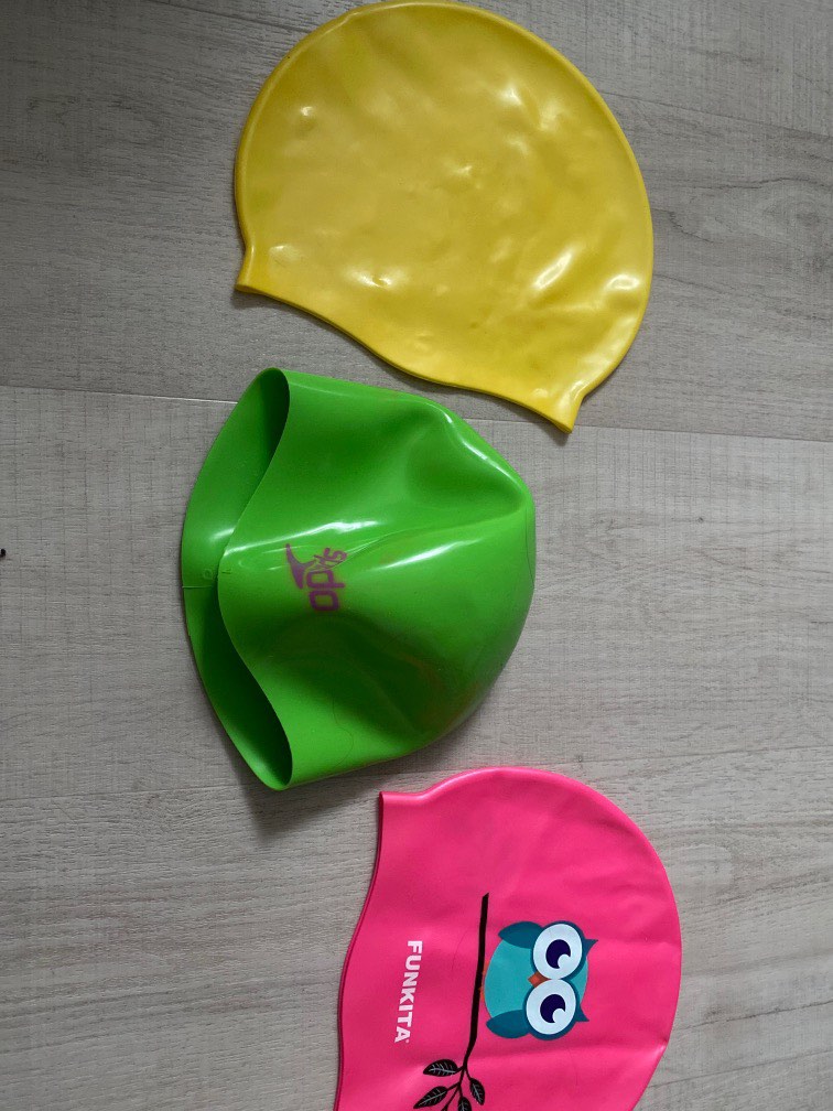 Swim caps, Sports Equipment, Sports & Games, Water Sports on Carousell