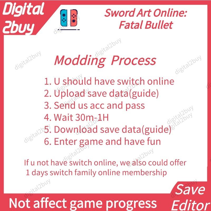Sword Art Online: Fatal Bullet Save Editor SAOFB Save Modding, Video ...