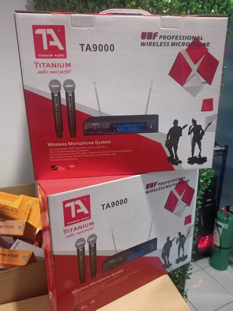 Titanium 2pcs UHF Wireless Microphone TA9000, Audio, Microphones on Carousell
