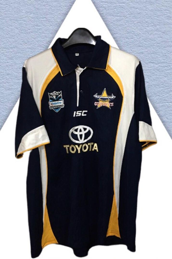 Toyota spons by Cowboys & NRL Tri Color Dri-fit Casual Polo Shirt, Men ...
