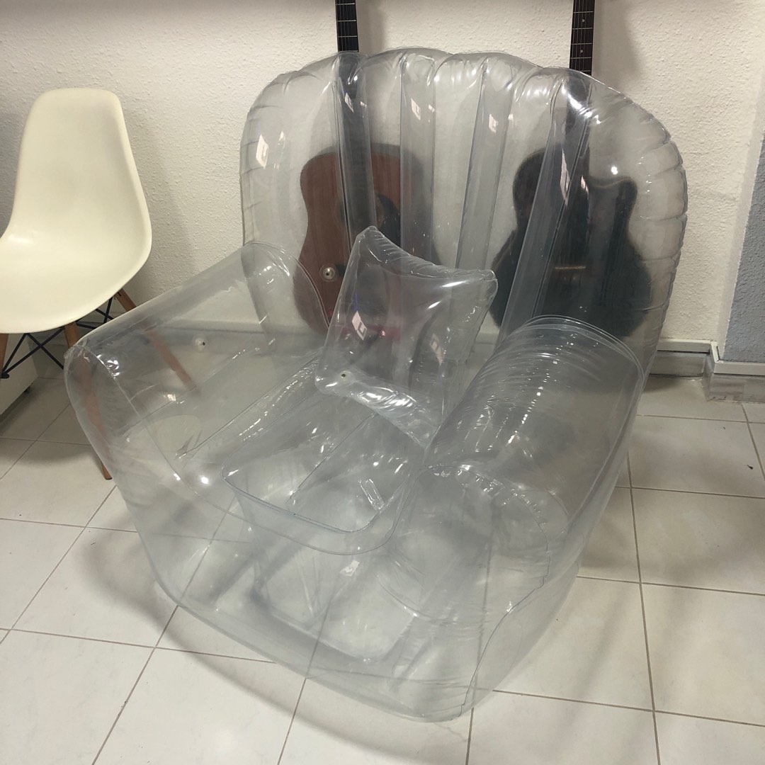 Transparent inflatable sofa 100% waterproof, Furniture & Home Living ...