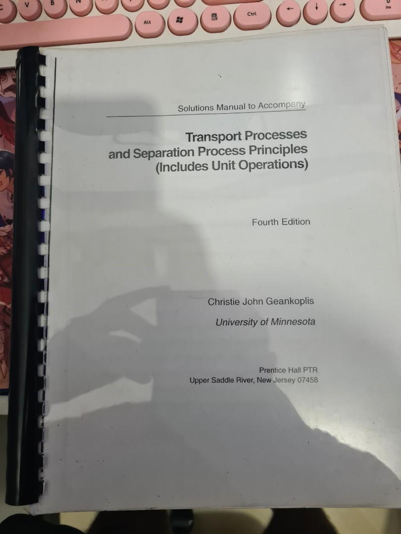 Transport Processes & Separation Processes Principles SOLUTIONS MANUAL ... Transport Processes & Separation Processes Principles SOLUTIONS MANUAL ...
