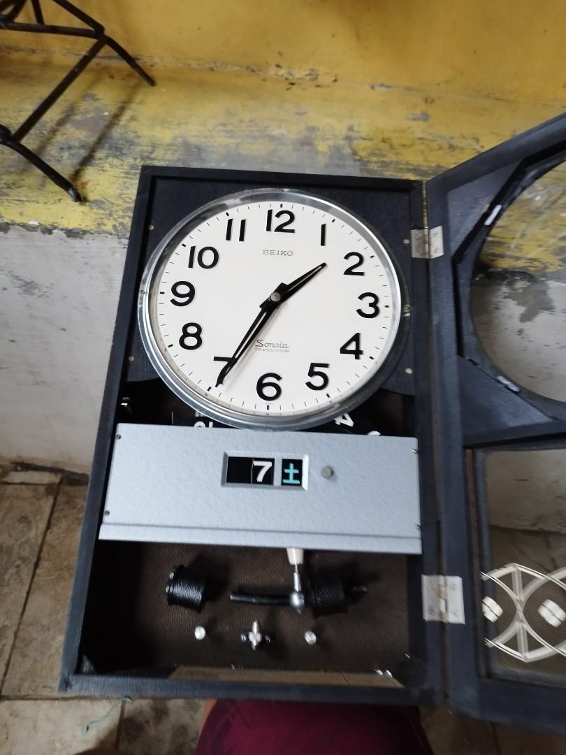 Vintage 1960 Seiko Sonola Transistor Clock electro magnetic pendulum ...