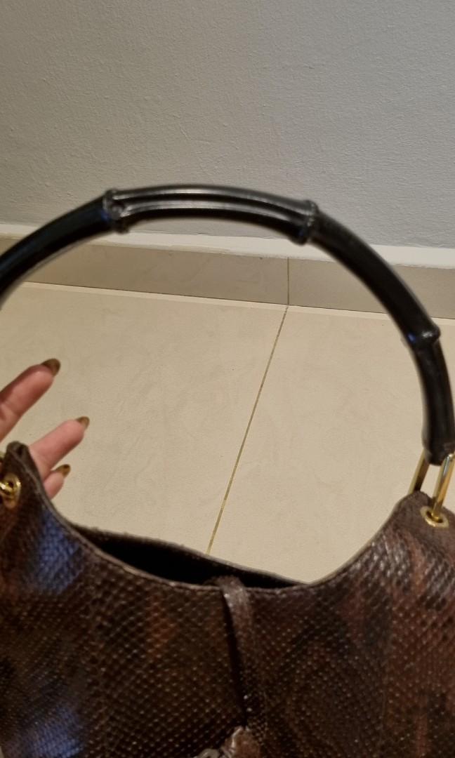 Vintage Gucci Bamboo Python Bag, Luxury, Bags & Wallets on Carousell