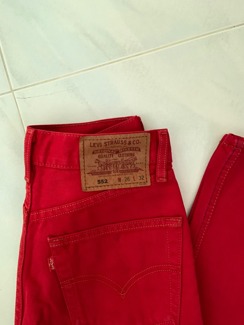 Vintage Red Levis Jeans, Men's Fashion, Bottoms, Jeans on Carousell