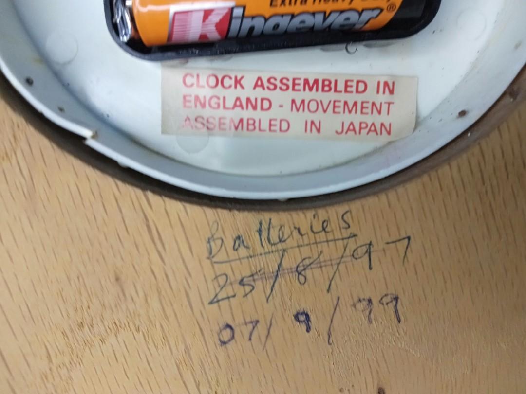 Vintage Solid Wood Baskerville Quartz Wall Clock Made In England ...