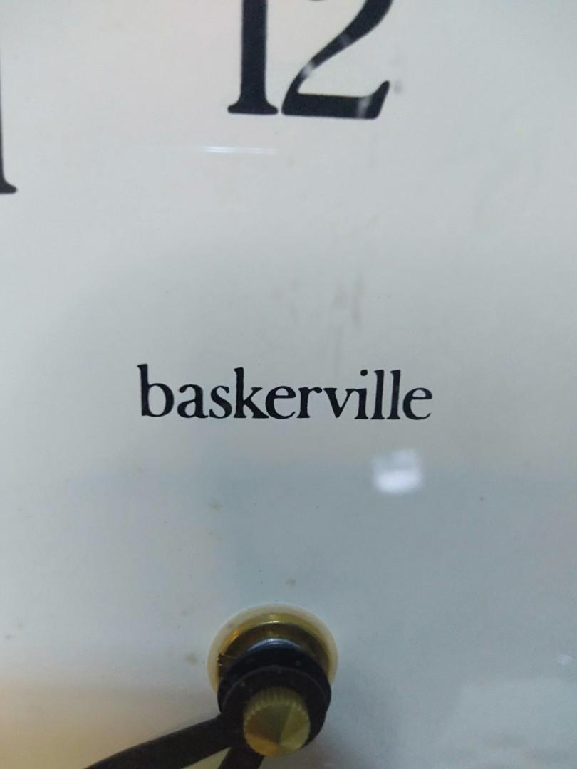 Vintage Solid Wood Baskerville Quartz Wall Clock Made In England ...