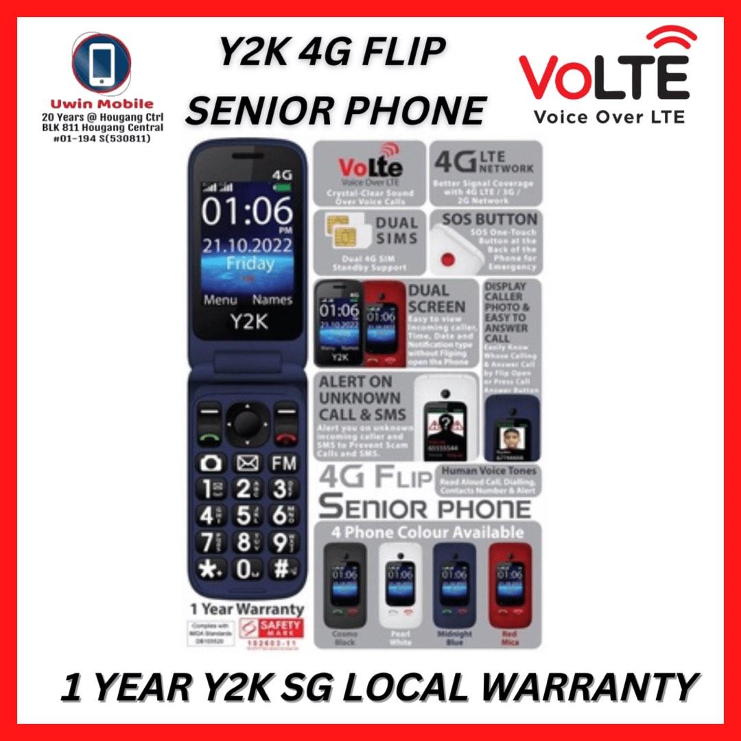 Y2K 4G Flip Senior Phone Volte, Mobile Phones & Gadgets, Mobile Phones, Early Generation Mobile ...