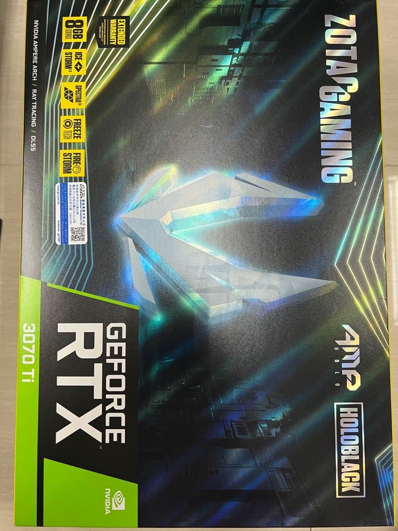 LHR Zotac GAMING GeForce RTX 3070 Ti AMP Holo 8GB GDDR6X 行貨有單有盒, 電腦＆科技 ...