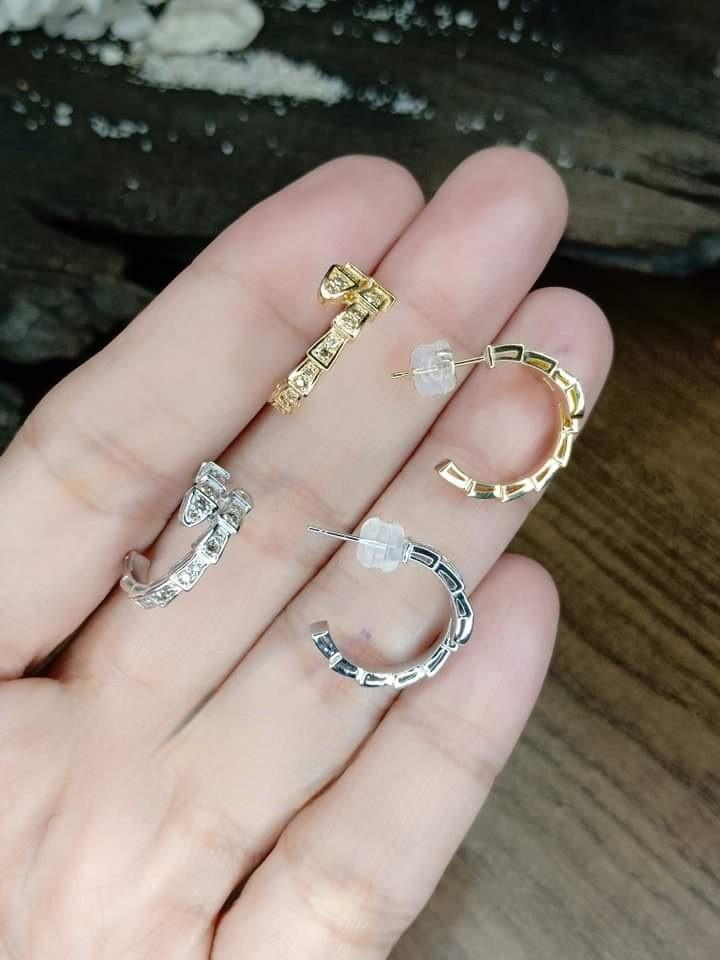 0.30 Carat Serpenti Half Loop Stud in 18K YG/WG Earring, Women's ...