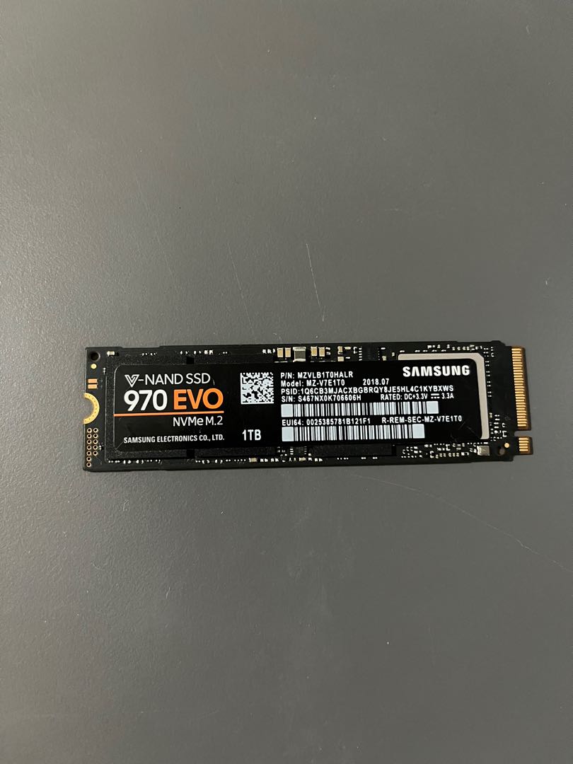 1Tb SSD MNVE M.2 Samsung 970 EVO, Computers & Tech, Parts & Accessories, Hard Disks ...