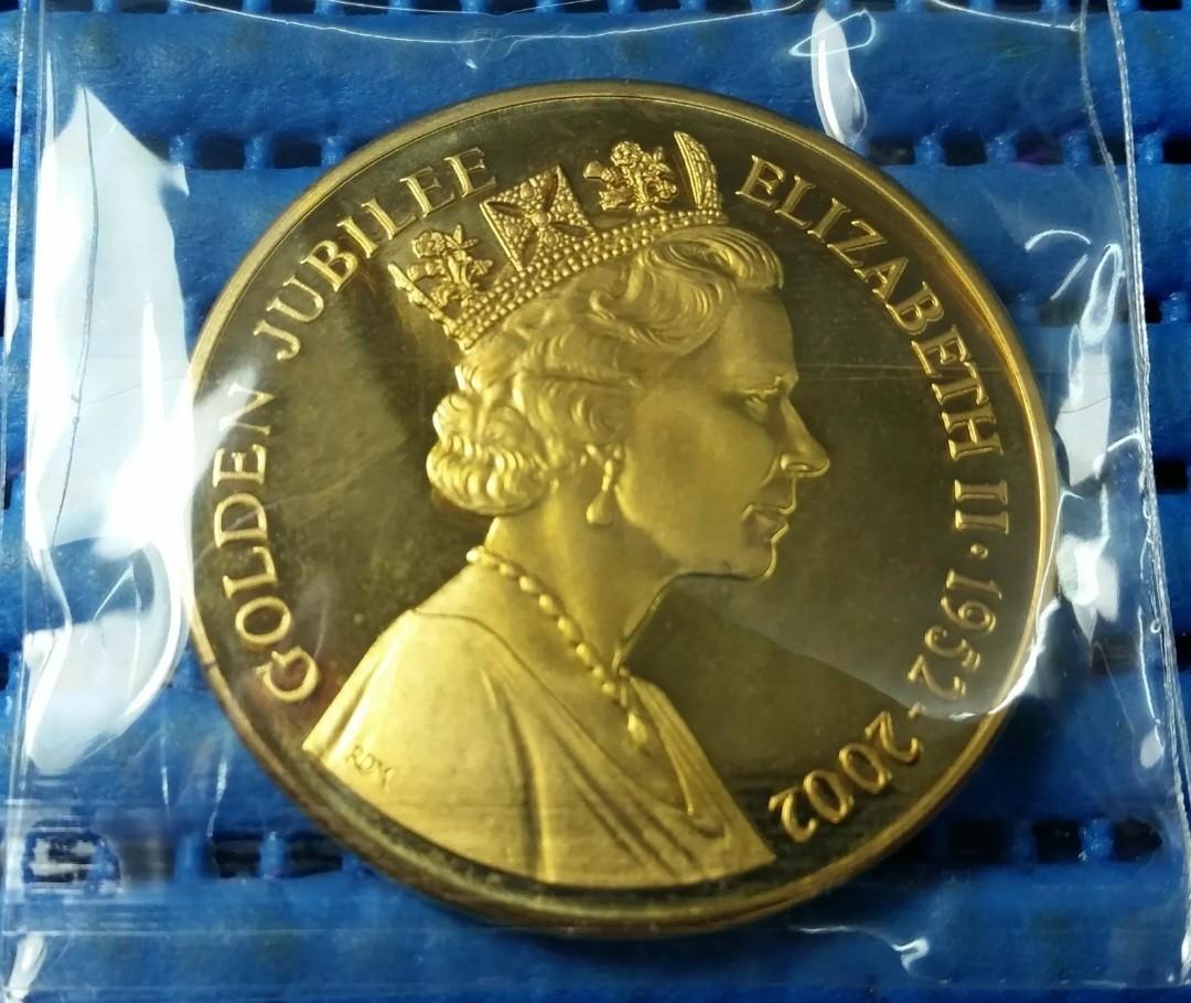 2002 Queen Elizabeth II Golden Jubilee & Scouts 22K Gold Plated ...