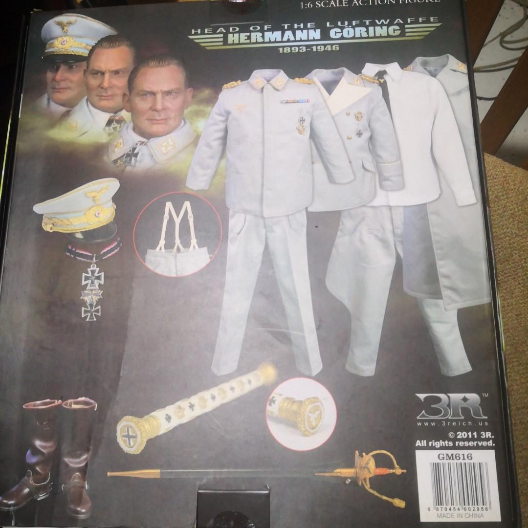 3R Luftwaffe Head Hermann Goring 1:6 Scale, Hobbies & Toys, Toys ...