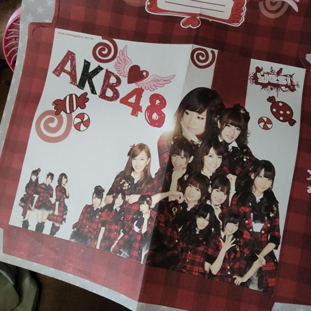 【AKB48】紙本文件夾 文件袋 放件套 poster AKB Yes Poster yes雜誌 文件夾 #前田敦子 #渡邊麻友 #筱條麻里子 ...
