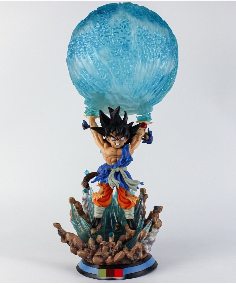 Anime Dragon Ball GT Goku Spirit bomb action figure with LED light PVC ...