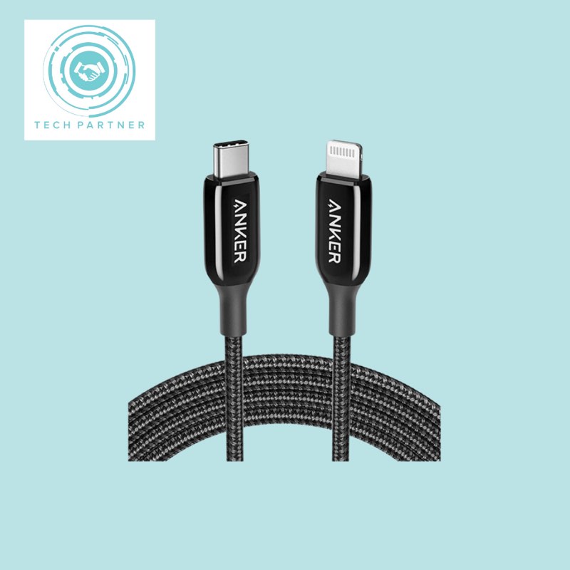 Anker Powerline III USB-C Cable with Lightning Connector (3ft) Black ...