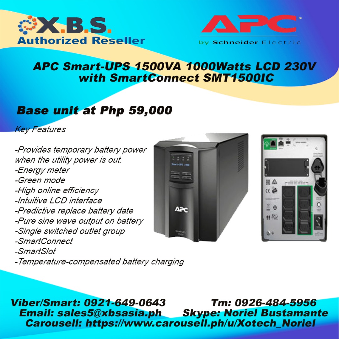 APC Smart-UPS 1500VA 1000Watts LCD 230V, Computers & Tech, Office & Business Technology on Carousell