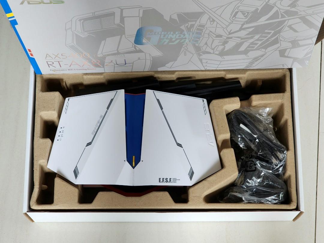 ASUS RT-AX82U AX5400 GUNDAM EDITION Dual Band Wifi 6 Gaming Router, Computers & Tech, Parts ...