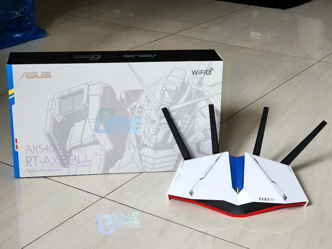ASUS RT-AX82U AX5400 GUNDAM EDITION Dual Band Wifi 6 Gaming Router, Computers & Tech, Parts ...