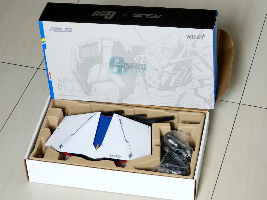 ASUS RT-AX82U AX5400 GUNDAM EDITION Dual Band Wifi 6 Gaming Router, Computers & Tech, Parts ...