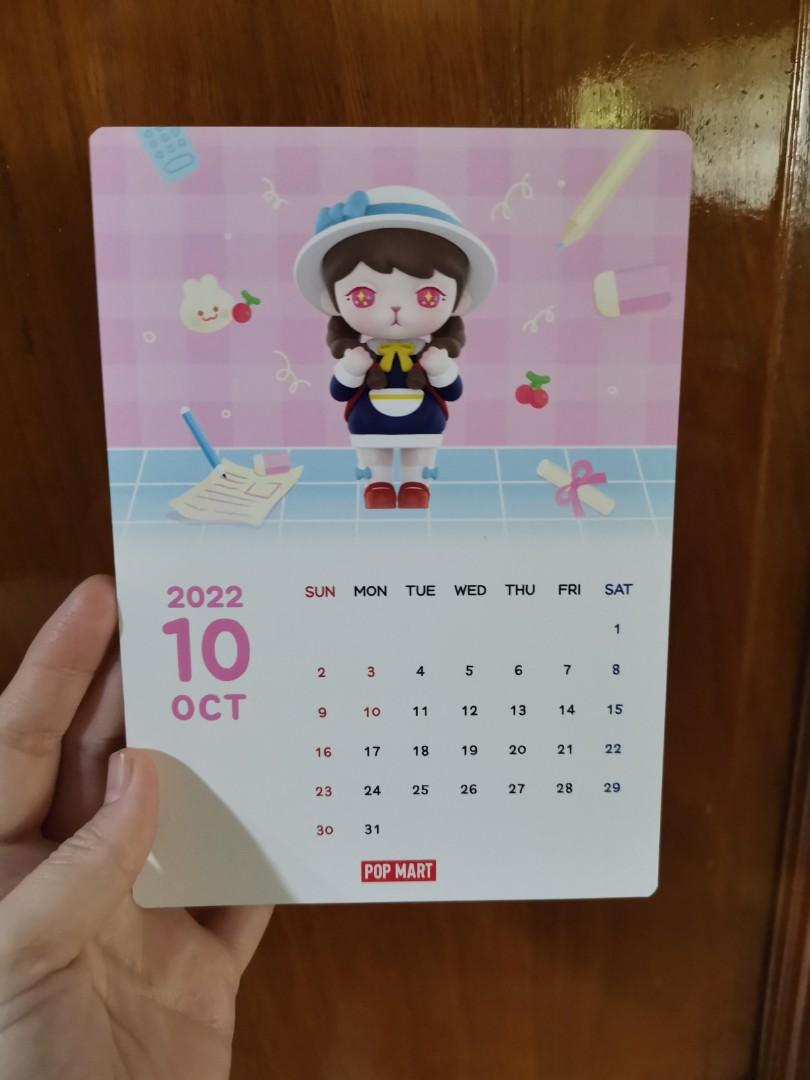 Authentic Popmart Pop Mart Exclusive Oct 2022 Collectible Calendar ...