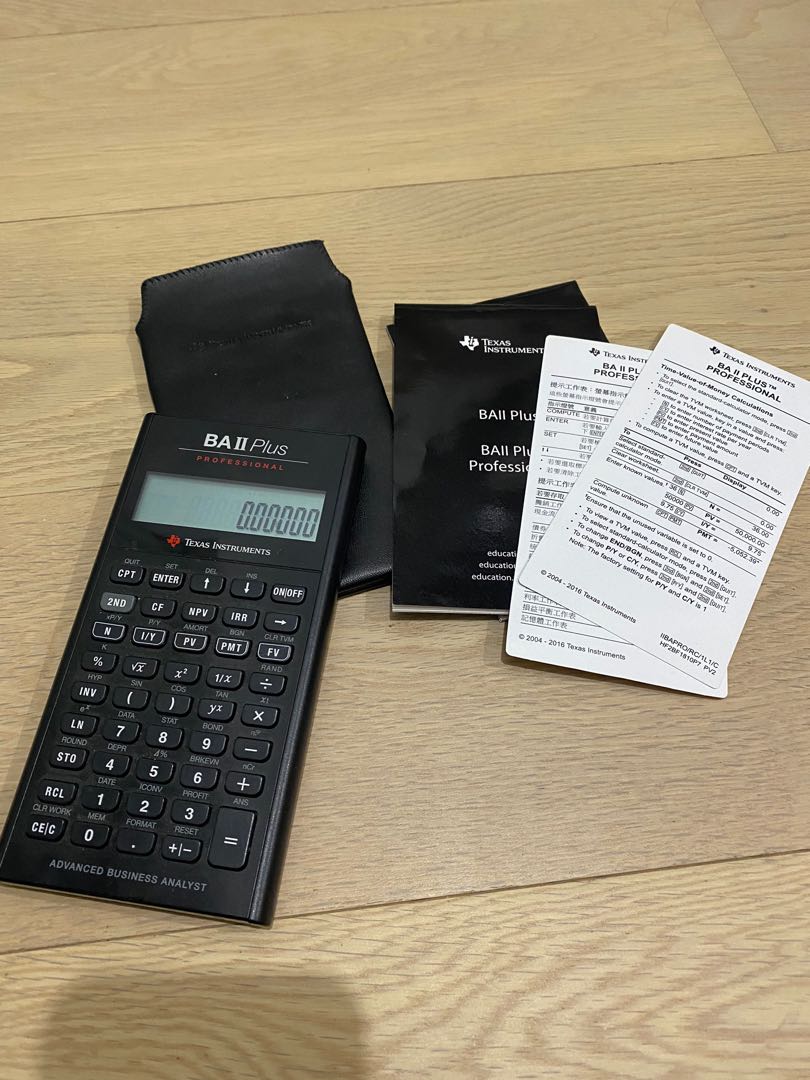 BA II PLUS CFA financial calculator, 汽車配件, 電子配件 on Carousell