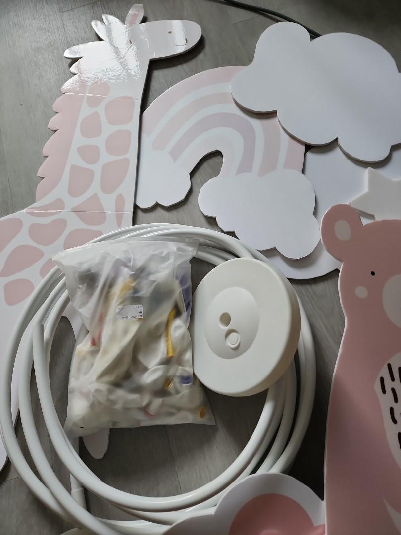 Balloon garland arch,animal standees and cake stand for birthday party ...