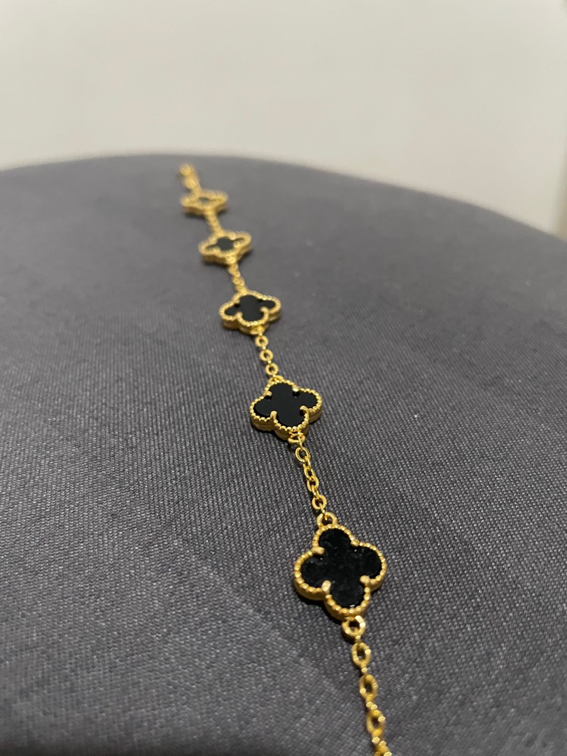 Black Mini VCA Bracelet, Women's Fashion, Jewelry & Organizers ...