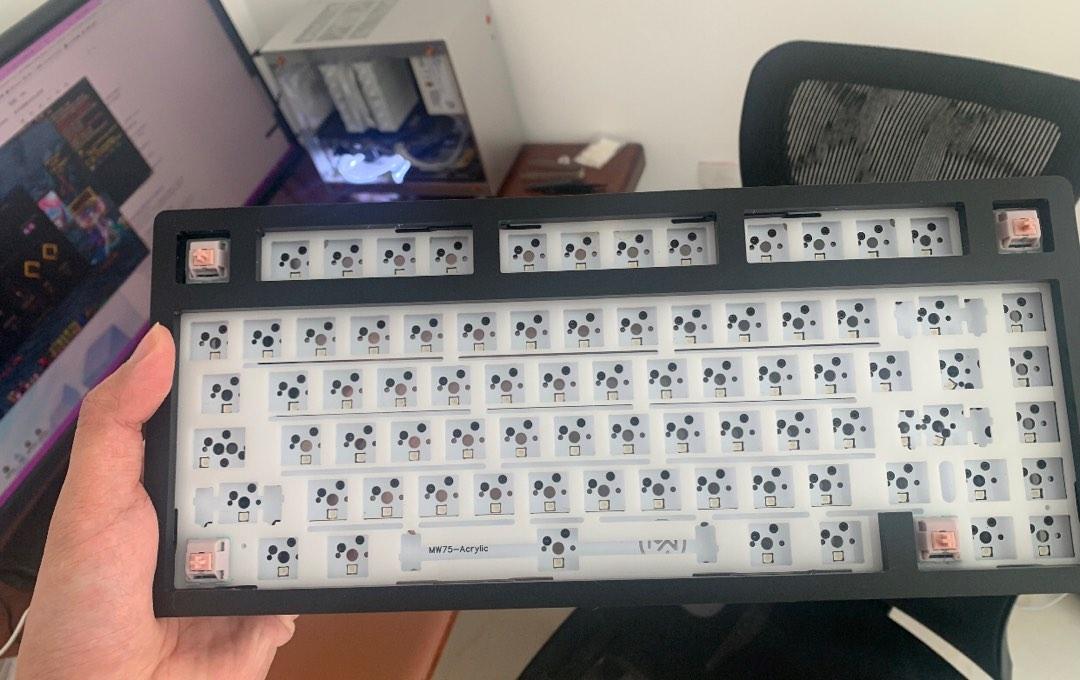 Black MW75 Gasket Mounted Keyboard Kit (75% Layout Of MW65) (Better ...