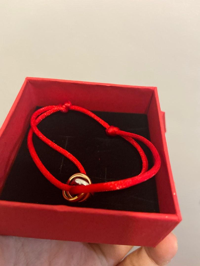 Cartier trinity red string bracelet with engravings pre order, Women's ...
