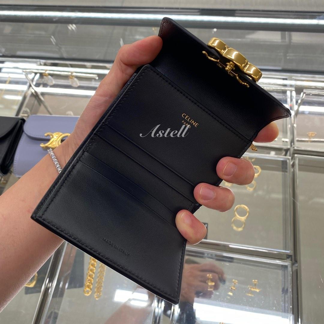 CELINE | COMPACT WALLET TRIOMPHE IN SHINY CALFSKIN, Luxury, Bags ...