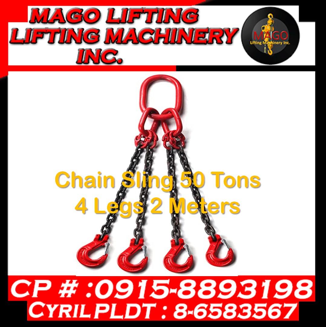 Chain Sling 50 Tons 4 Legs 2 Meters, Commercial & Industrial ...
