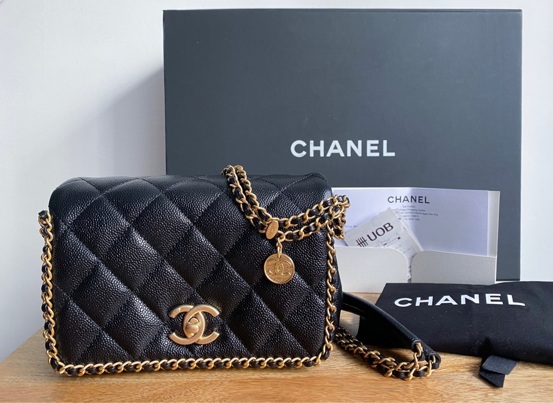 Chanel 22B Caviar Mini Rec, Luxury, Bags & Wallets on Carousell