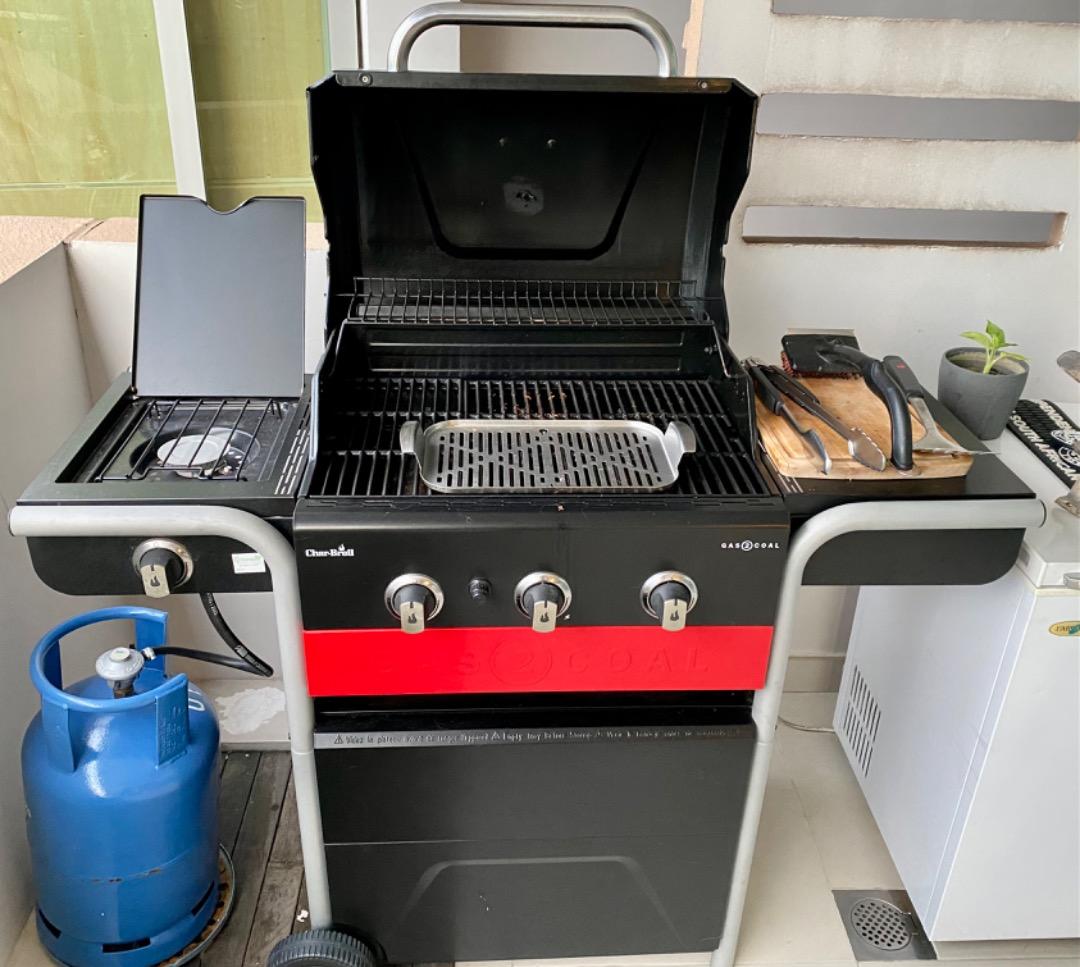 Char-Broil Grill (USA) Gas & Charcoal with all accessories, inox grill ...