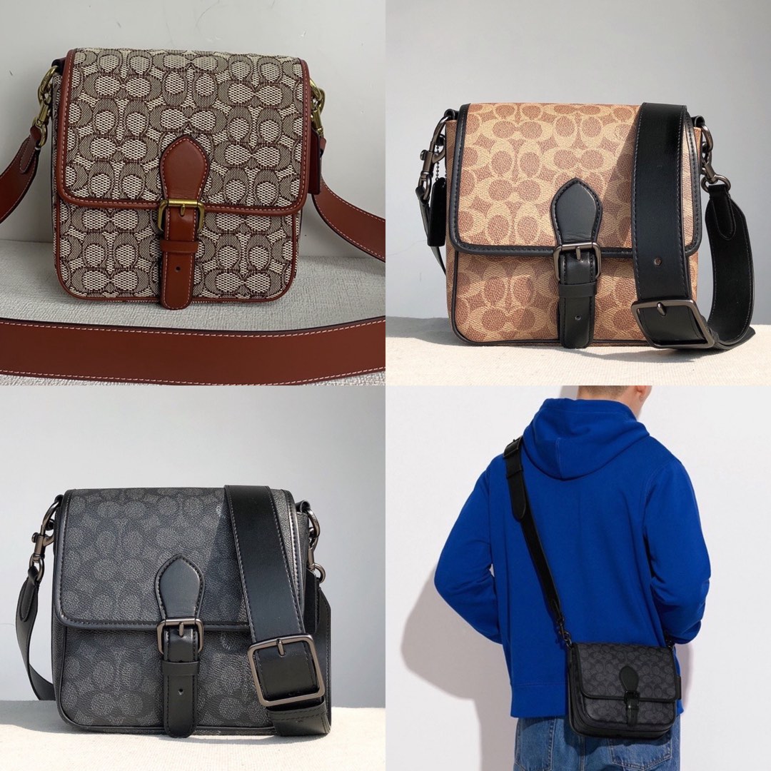 Coach Frankie Crossbody in Signature Canvas, Men's Fashion, Bags, Sling ...