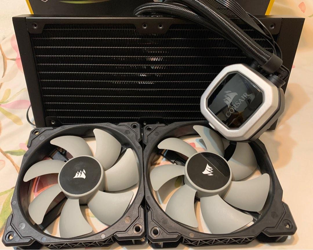 Corsair Hydro H100i Pro RGB Liquid CPU Cooler, Computers & Tech, Parts ...