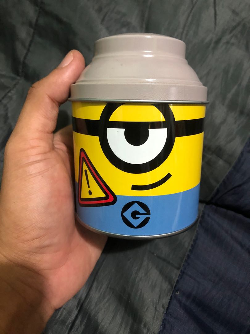 Cute minion mini tin can container, Hobbies & Toys, Toys & Games on ...